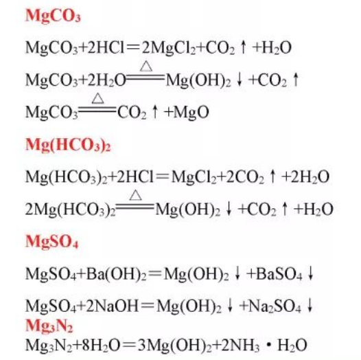 高中化学方程式大全：常见金属——镁